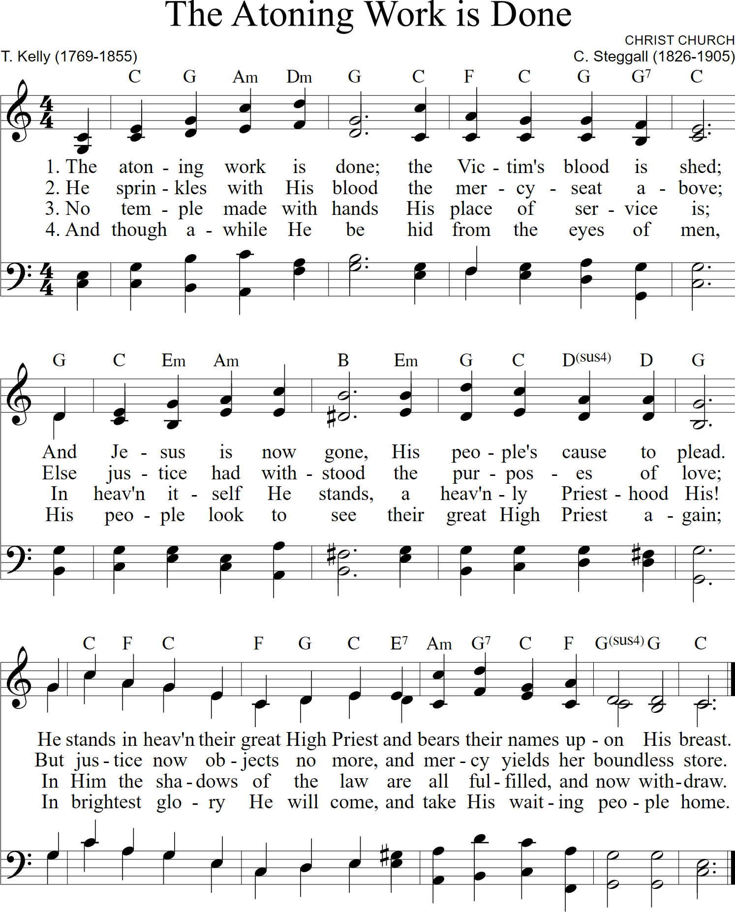 The Atoning Work is Done