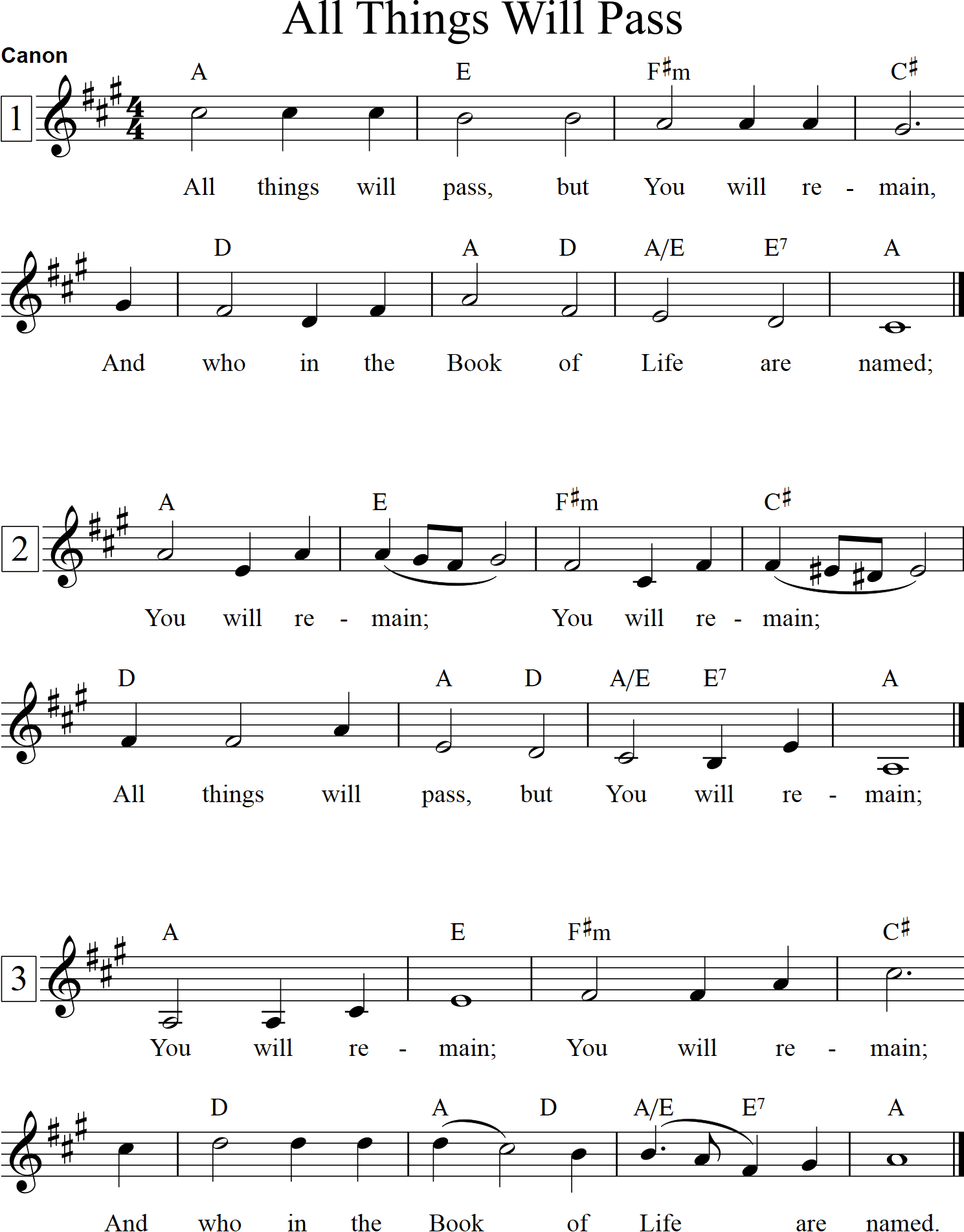 All Things Will Pass