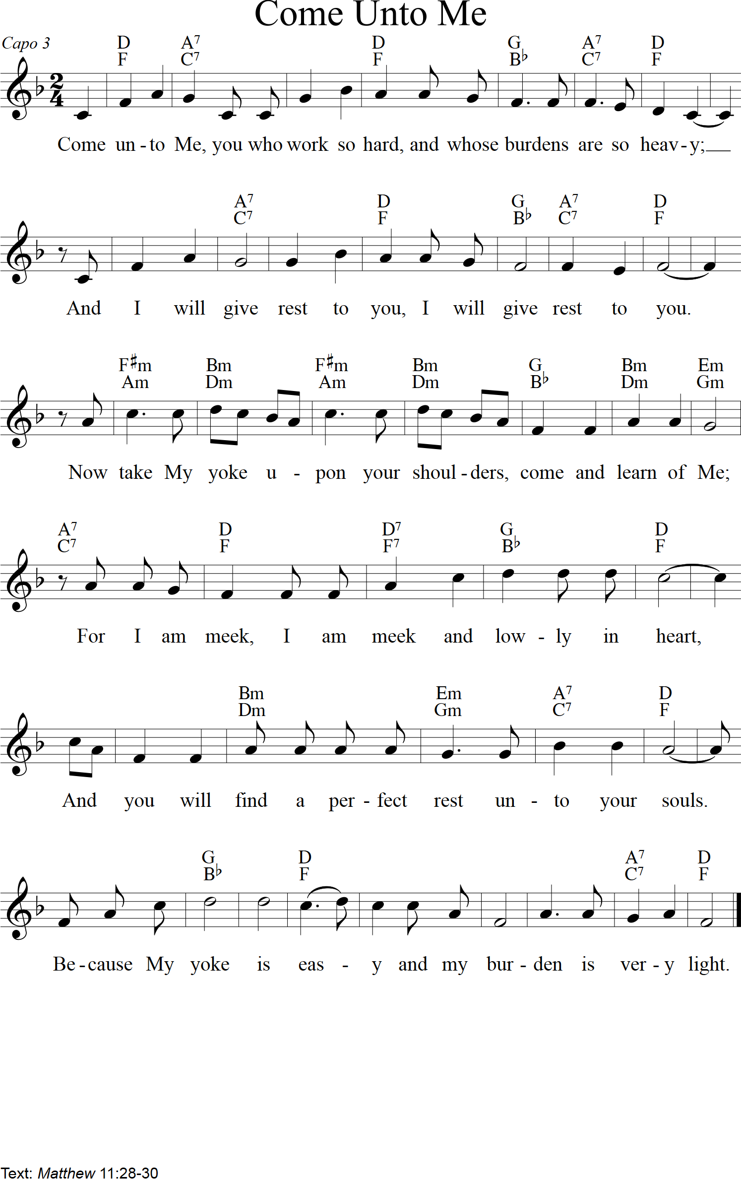 Come Unto Me